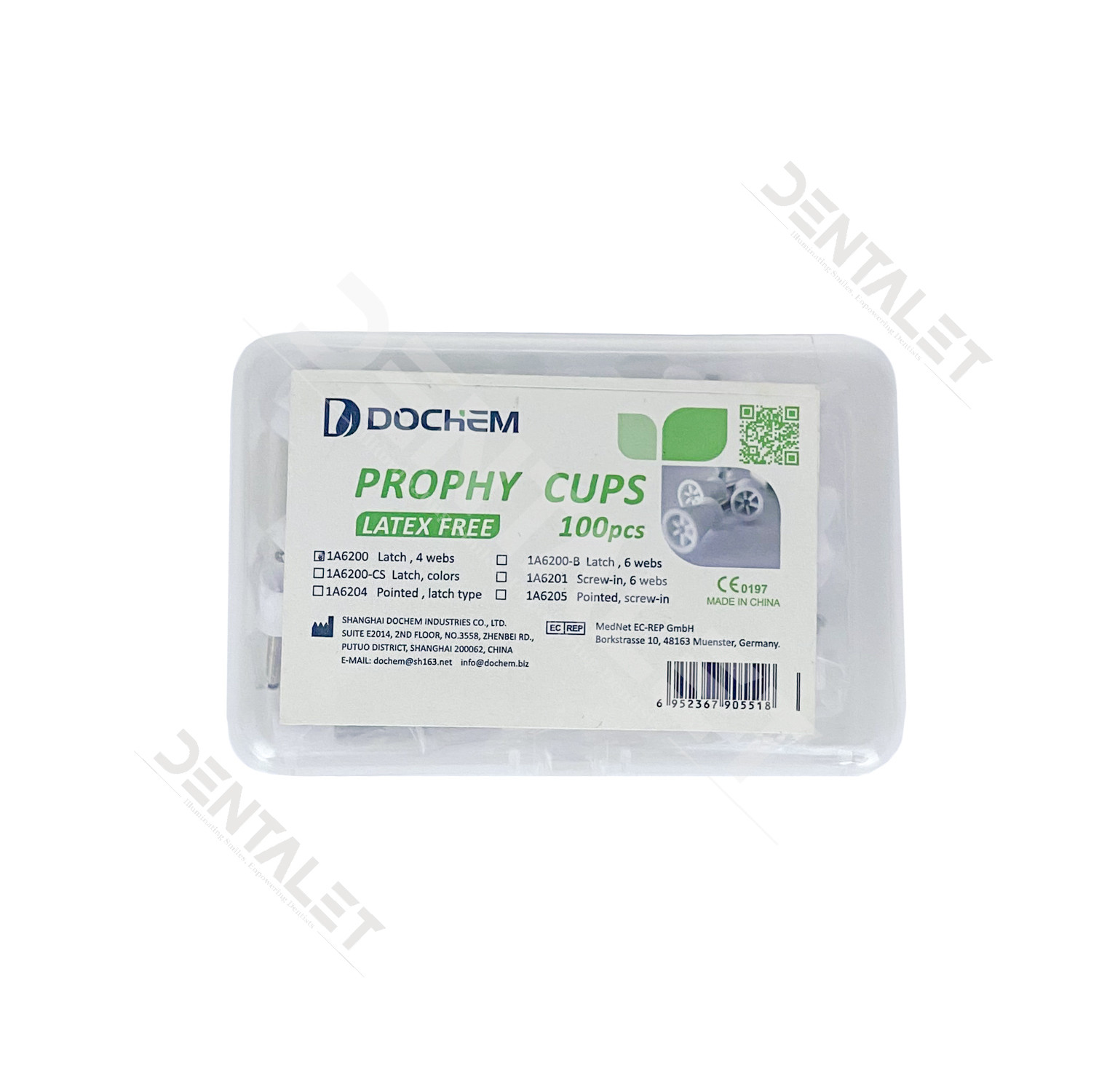 Cupules en caoutchouc 100 pcs - Dentalet